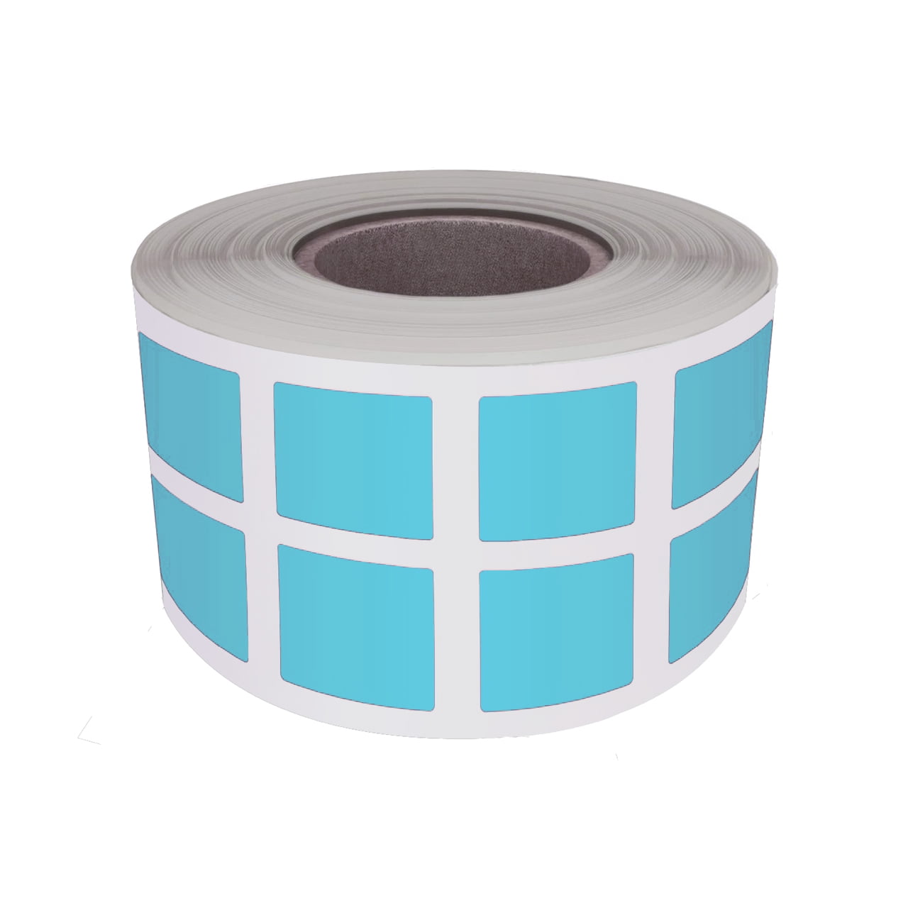 Royal Green Color-Coding Labels Square Label 1 in Roll in Light Blue ...
