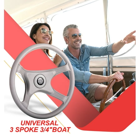 Boat Steering Wheel Universal ABS Boat Steering Wheel; Pontoon Plastic ...