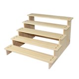Segolike Wood Display Riser Stand Showcase Fixtures Countertop Jewelry ...
