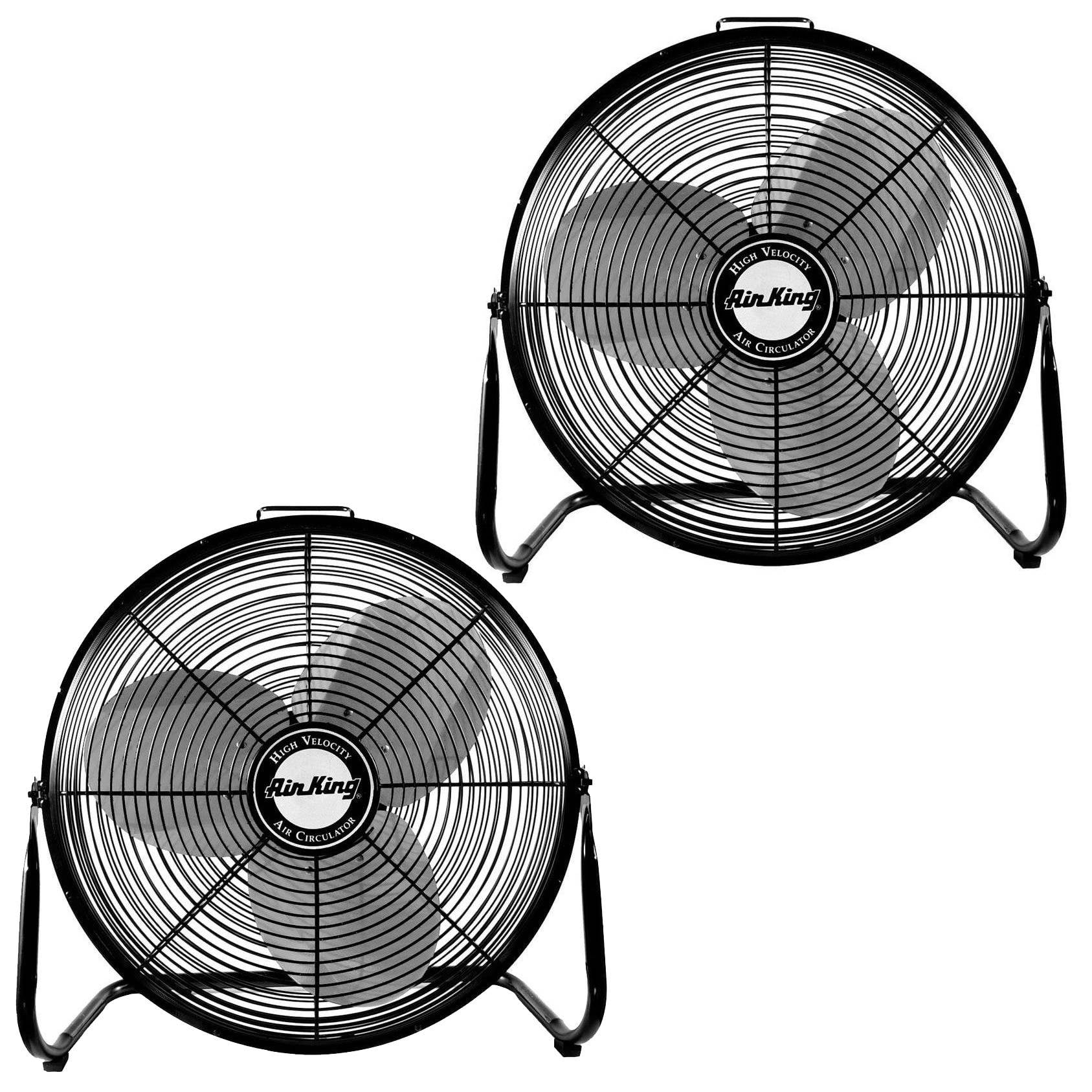 Air King 18" 1/6 HP 3 Speed Heavy Duty Portable Industrial Floor Fan (2 ...
