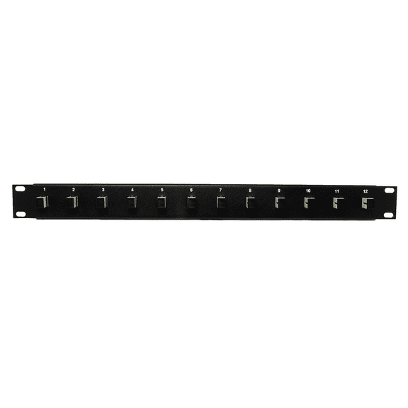 12 Port ST Fiber Patch Panel (Loaded 1u) 19" - Walmart.com