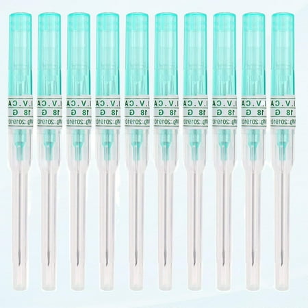Puncture Needles, 10-Piece 18G IV Catheter Needle Kit Puncture for IV ...