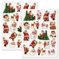CURRENT Retro Santa Stickers - 40pcs, Christmas Themed, Great for DIY ...