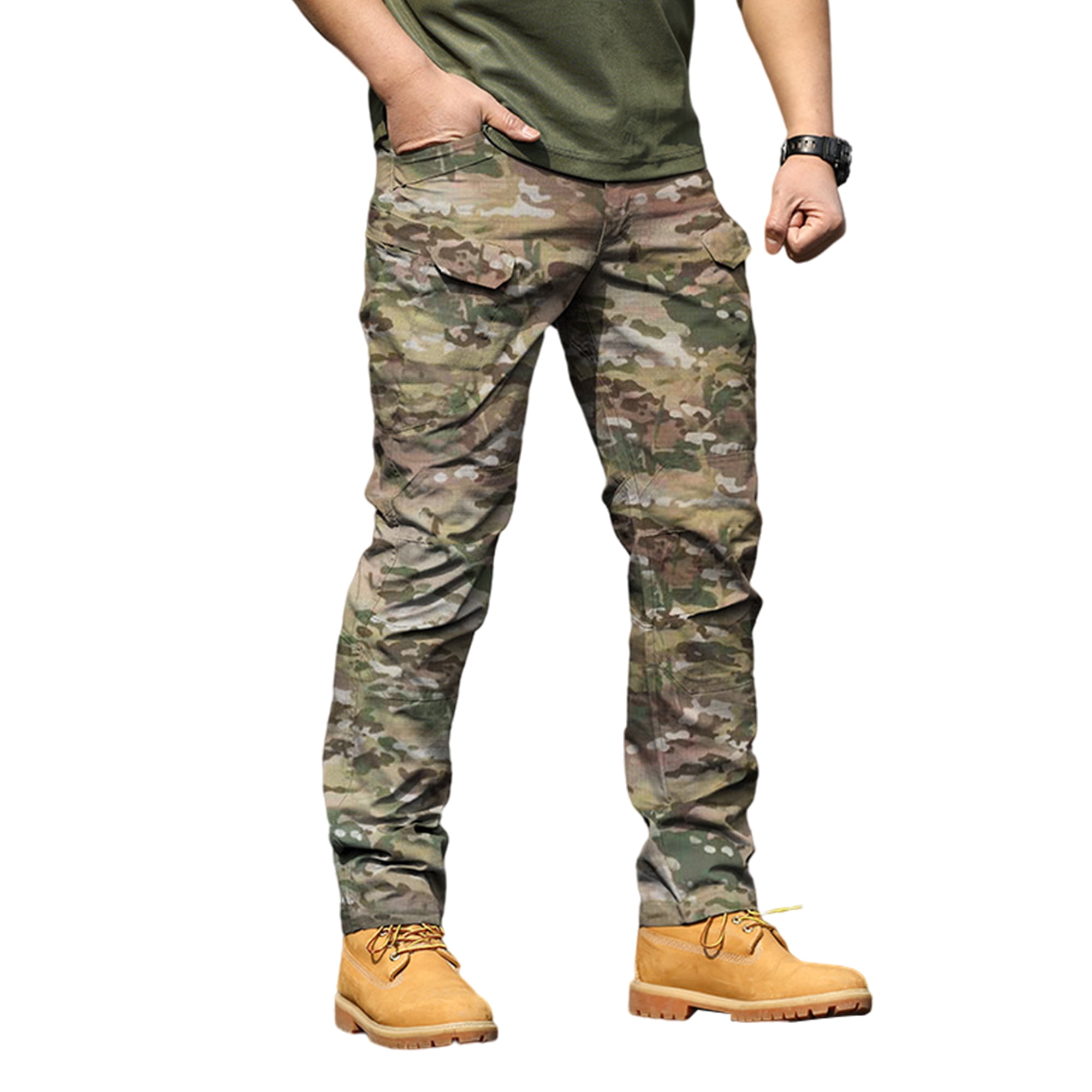 Click here for Cvlife Mens Pants Mid Waisted Trousers Elastic Wai... prices