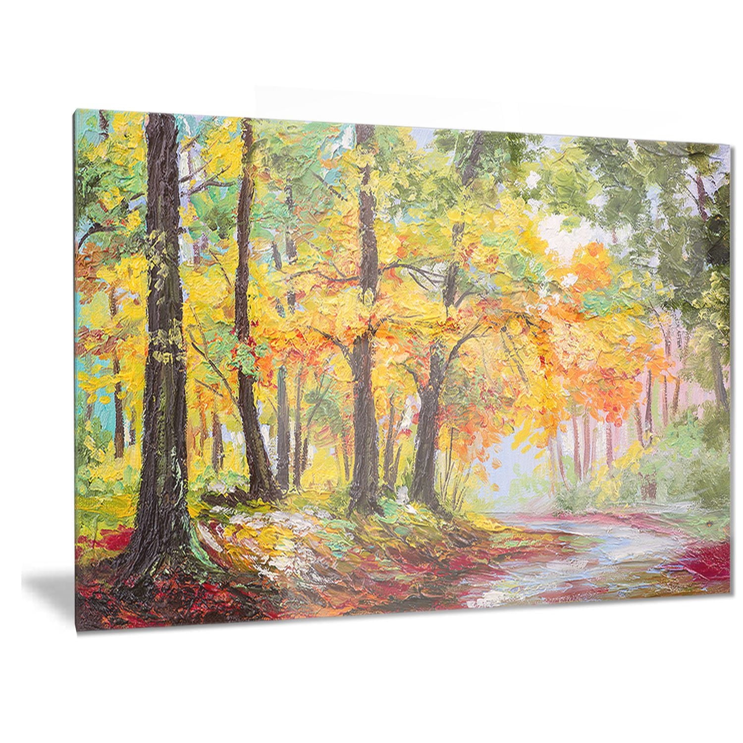 Design Art Colourful Autumn Forest Landscape Metal Wall Art - Walmart.ca