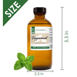 Peppermint Essential Oil - 8 fl oz (237 ml) Glass Bottle w/ Cap - 100% ...