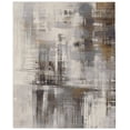 2' X 3' Ivory Gray and Brown Abstract Power Loom Area Rug - Walmart.com