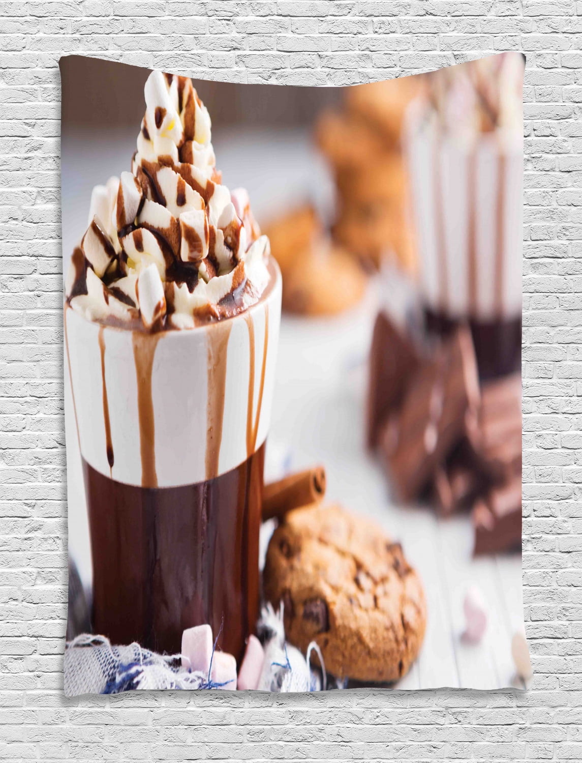 Chocolate Tapestry, Messy Cup with Hot Chocolate Whipped Cream ...