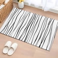 Black Entryway Rug 2x3ft Washable Non Slip Bathroom Rug Indoor Floor ...