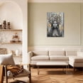 1Modern Black and White Woman Portrait Canvas Wall Art Gold Floral ...