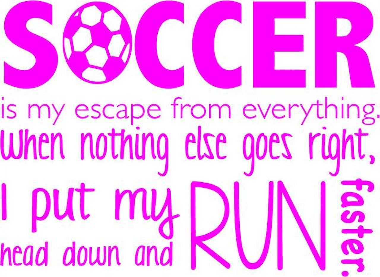 Soccer Wall Lettering - Vinyl Decal - Sticker Decoration | 20"x16" [V4 ...