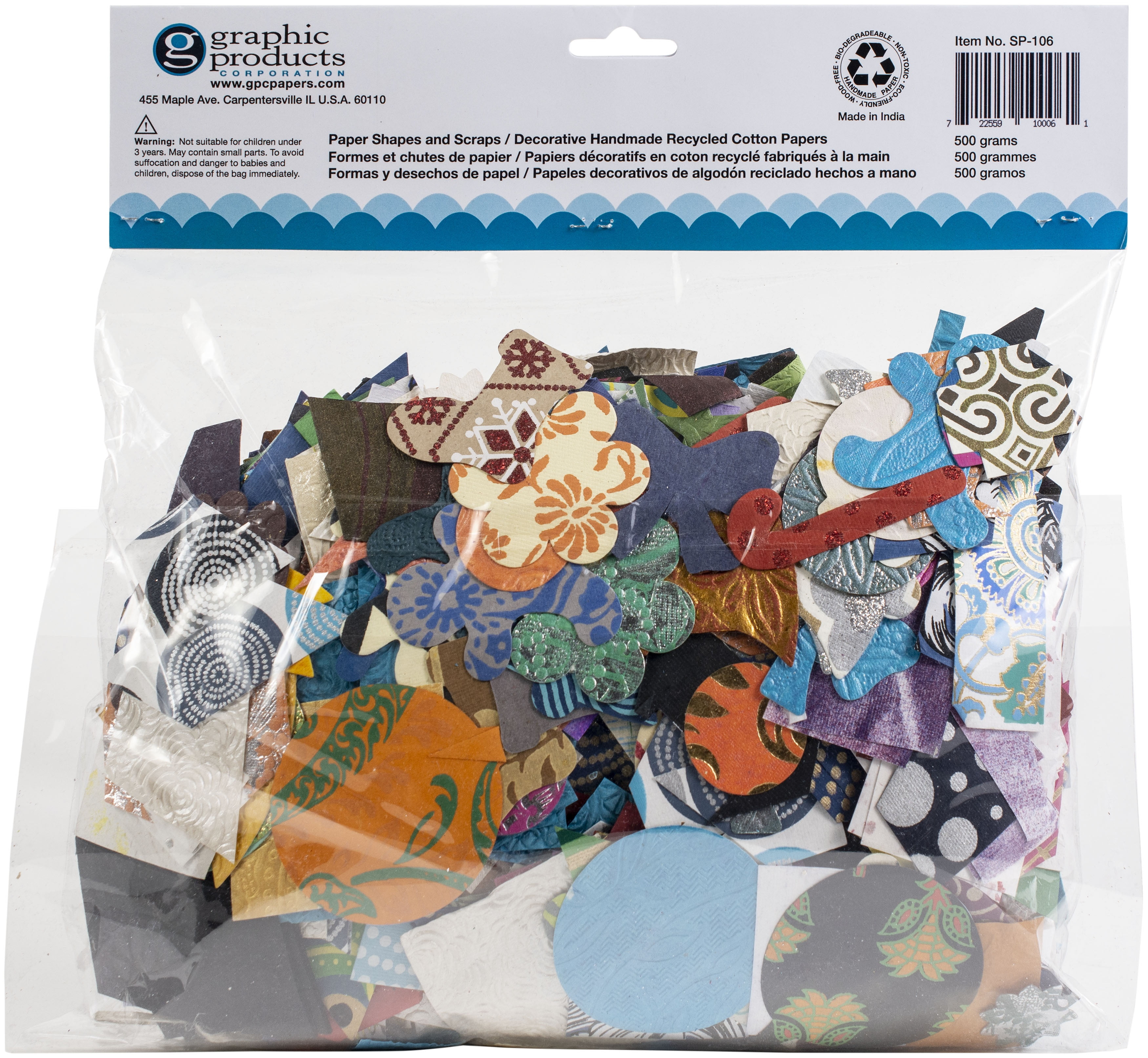 Black Ink Paper Shapes & Scraps-Assorted, 500 Grams - Walmart.com