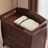 Zimtown 3-Drawer Baby Changing Table with Storage, Infant Diaper ...