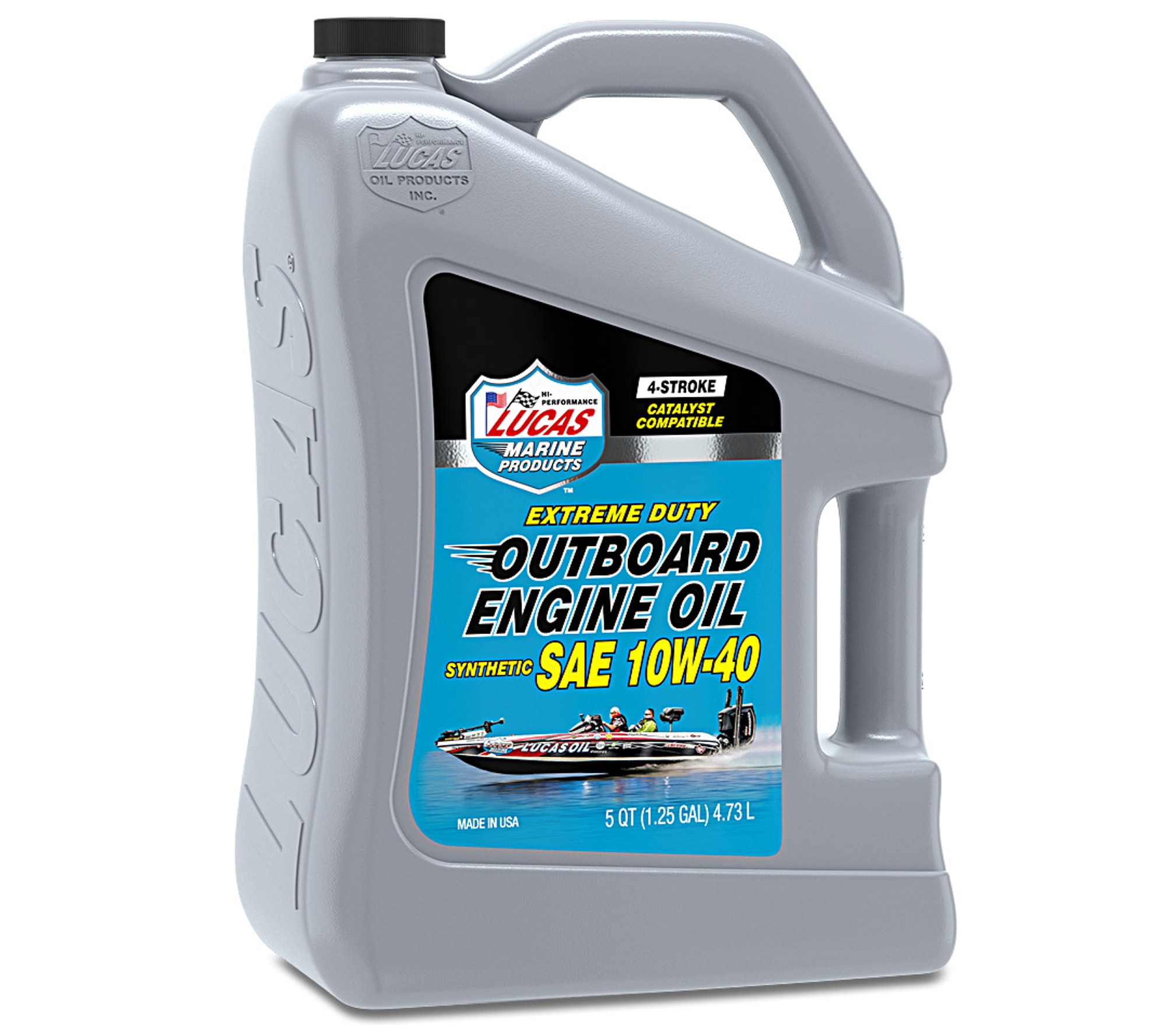 Lucas Oil 1 25 Gallon Synthetic SAE 10W 40 Outboard Marine Engine Oil Lucas Oil 1 25 Gallon Synthetic SAE 10W 40 Outboard Marine Engine Oil