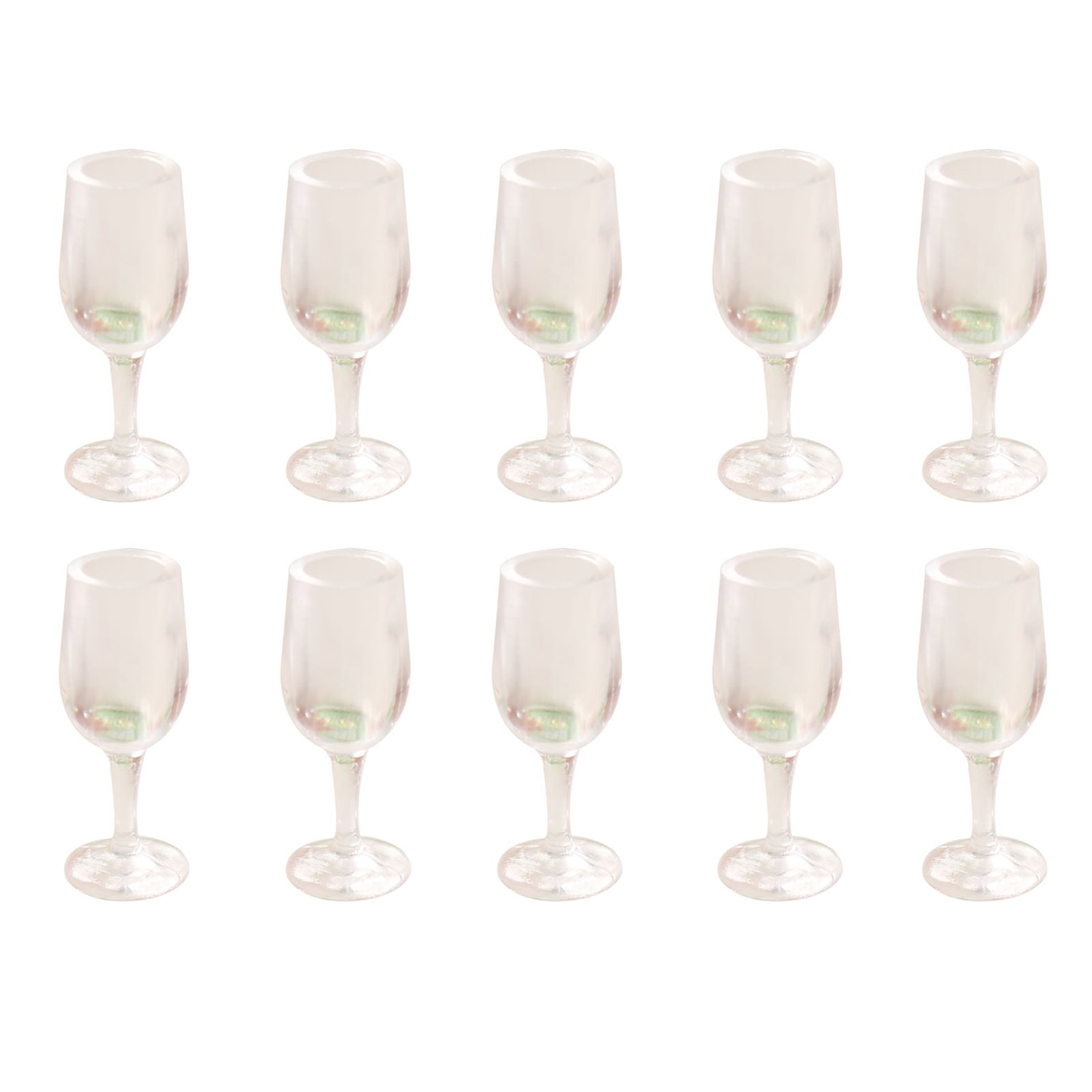 Skindy Miniature Red Wine Glass Set Diy Pretend Play Toys 10 Pieces Dollhouse Accessories