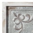 Free Shipping! DecMode Gray Wood Scroll Wall Decor with Metal Accents ...