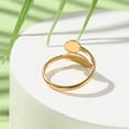 5pc Natural & Gemstone Finger Rings Real 18K Gold Plated 304 Stainless ...