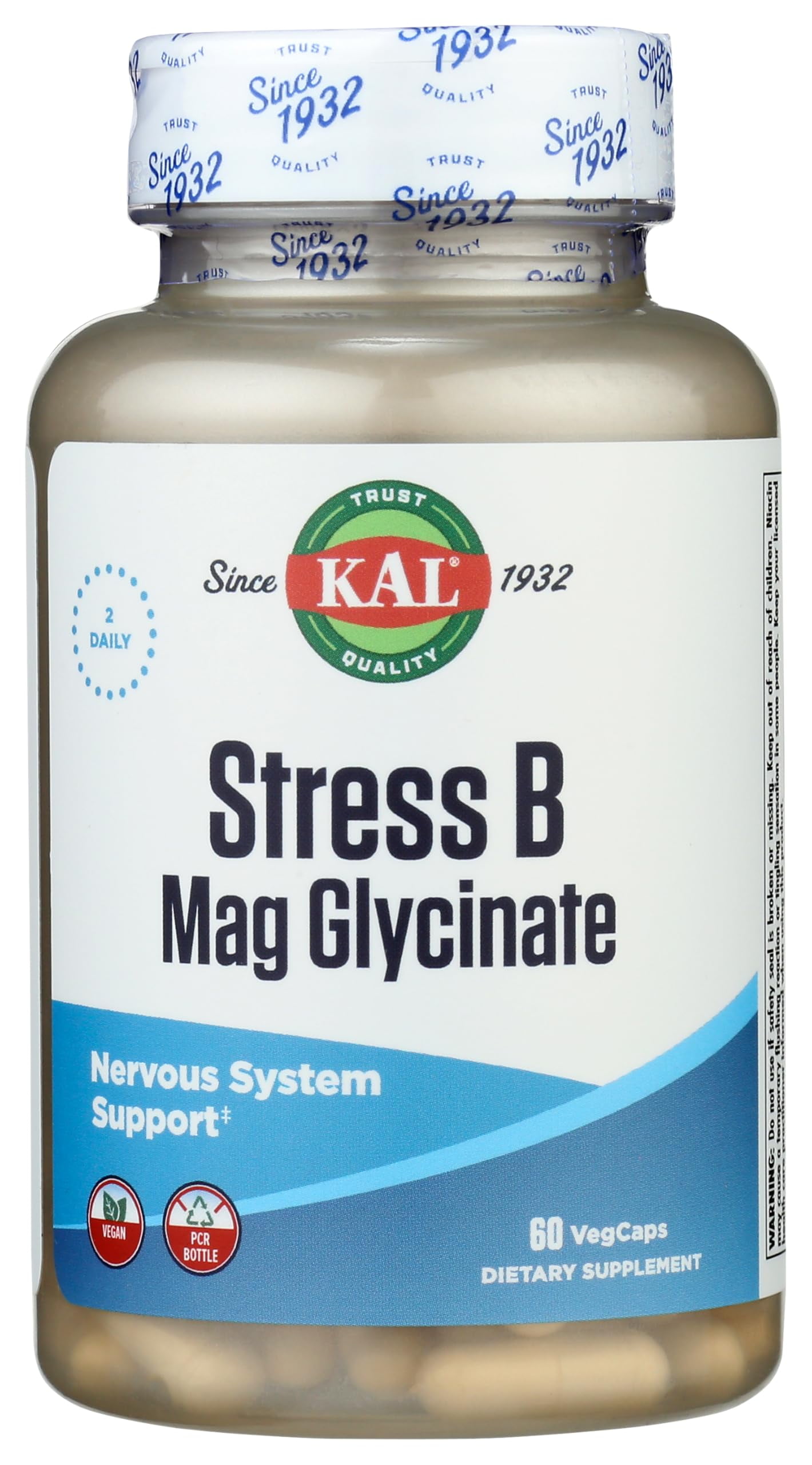 Suplemento KAL Stress B Glicinato de Magnesio 60 VegCap | Bodega ...