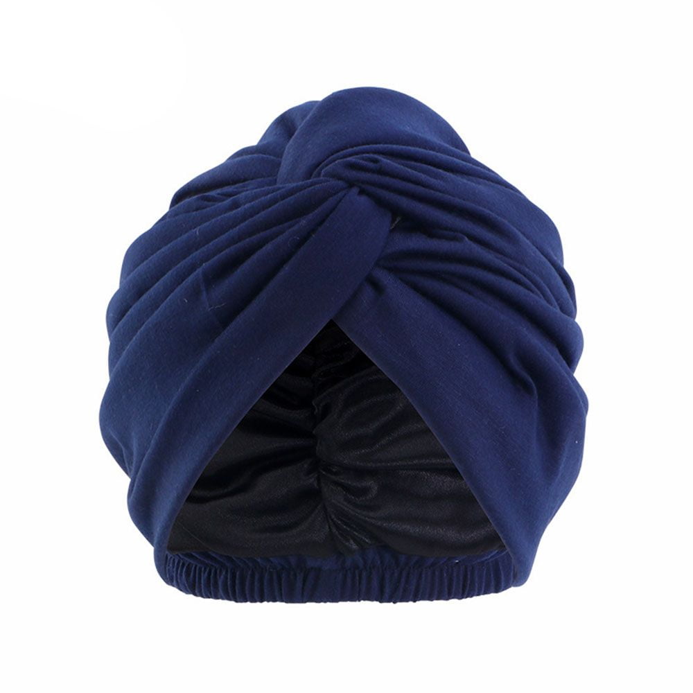 Head Cover Women Headscarf Headwrap Headwear Cross Ruffle Beanie Cap ...