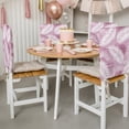 Blush Fronds Chair Back Covers Set of 1 Rustic Rose Pink Leaf Plant ...