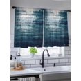 Abstract Gradient Blue White Sheer Curtains 45 Inch Long 1 Panel Nature ...