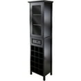 Winsome Wood Burgundy Wine Display Tower, Black Finish - Walmart.com