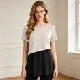 AKOEE Women's Maternity Tops Colorblock Soft Double Layer Breastfeeding ...