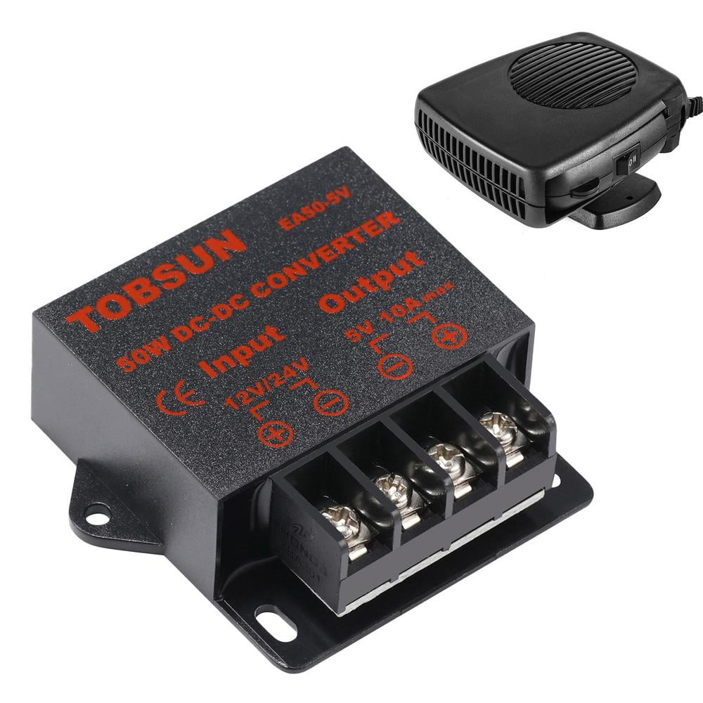 Tohuu 12V to 5V Step Down Converter Dustproof Voltage Reducer Regulator ...