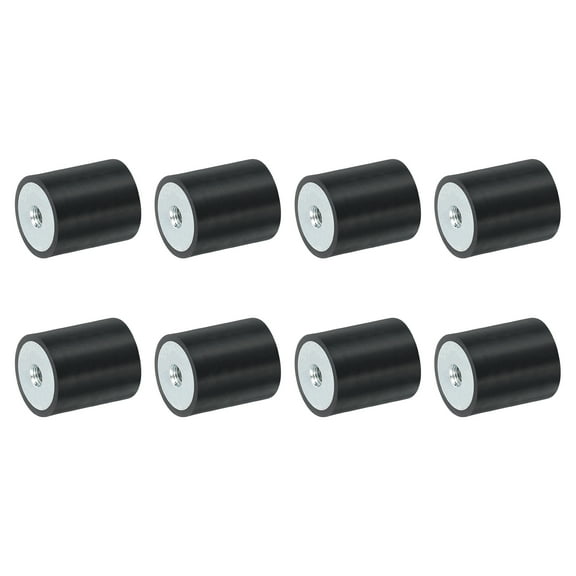 Uxcell 4Pack 40 x 20mm Rubber Female M8 Thread Isolator Replaces Anti ...