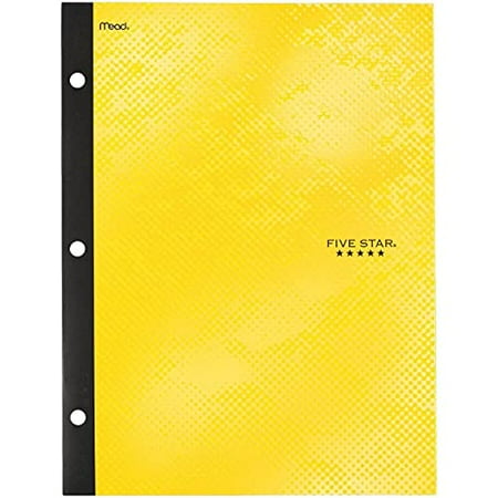 Five Star Active Pocket Portfolio - Yellow, Bitmap Design, 12-1/2 in x ...