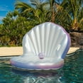 PoolCandy Giant Oyster Shell Lounge with Glitter Pearl Beach Ball Large ...
