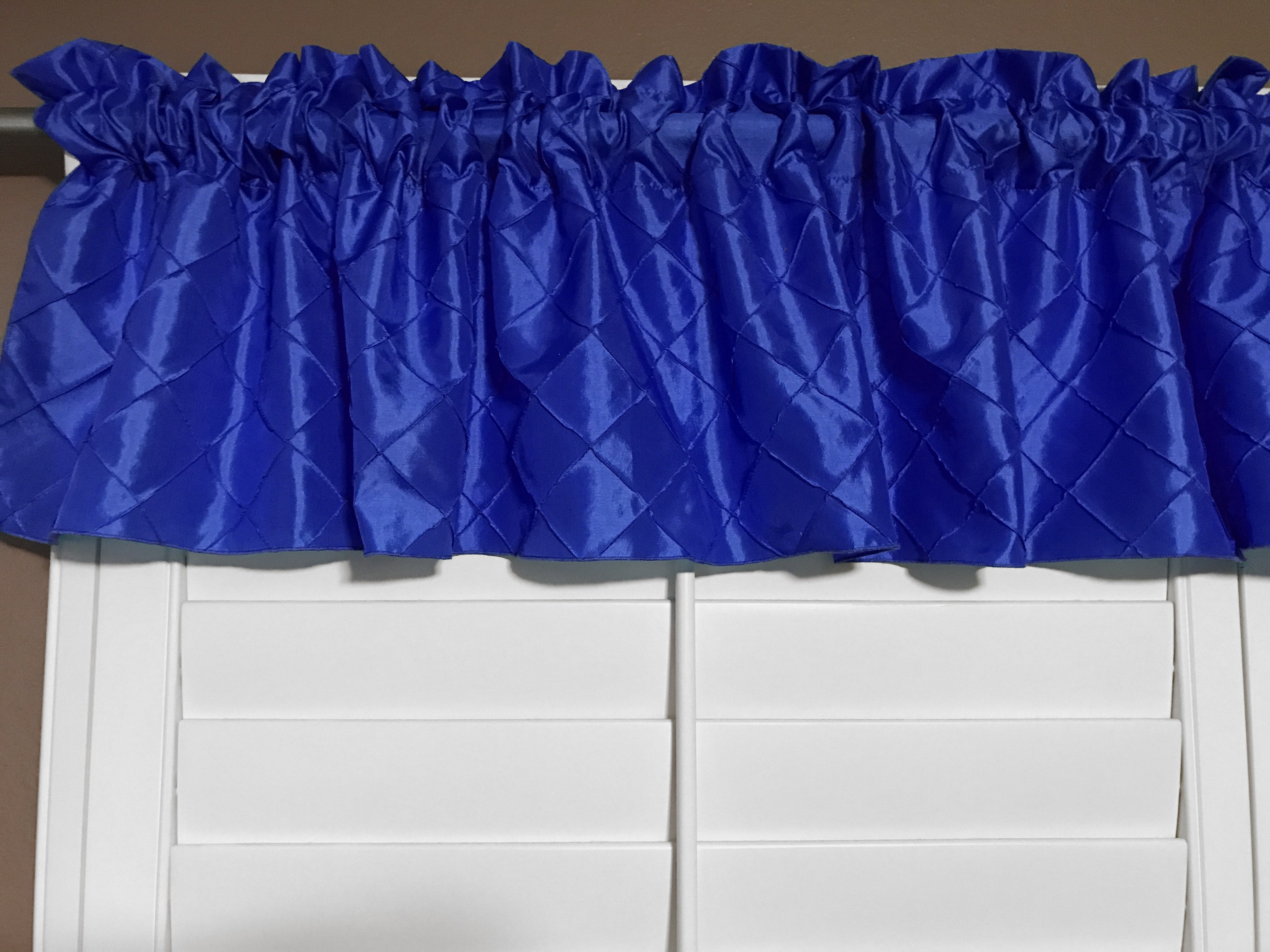 pintuck taffeta window valance 52 wide royal blue - Walmart.com