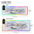 Large RGB Wireless Charging Mouse Pad Cute White Maltese Dog14 LED ...