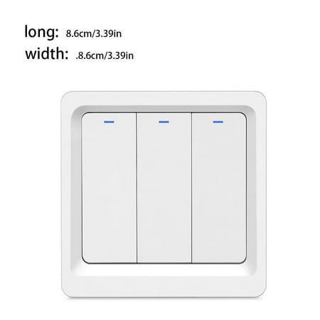 Push Button Switch Lightweight Wireless Voice Control Two Three Gangs ...