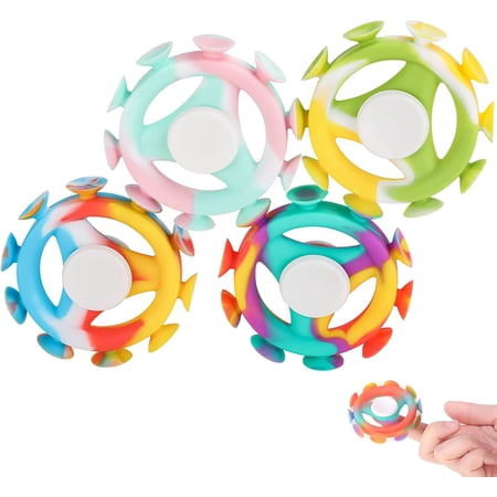 licenbar Pop Suction Cup Playset 4-Pack, 2 in 1 Fingertip Toy Speed and ...