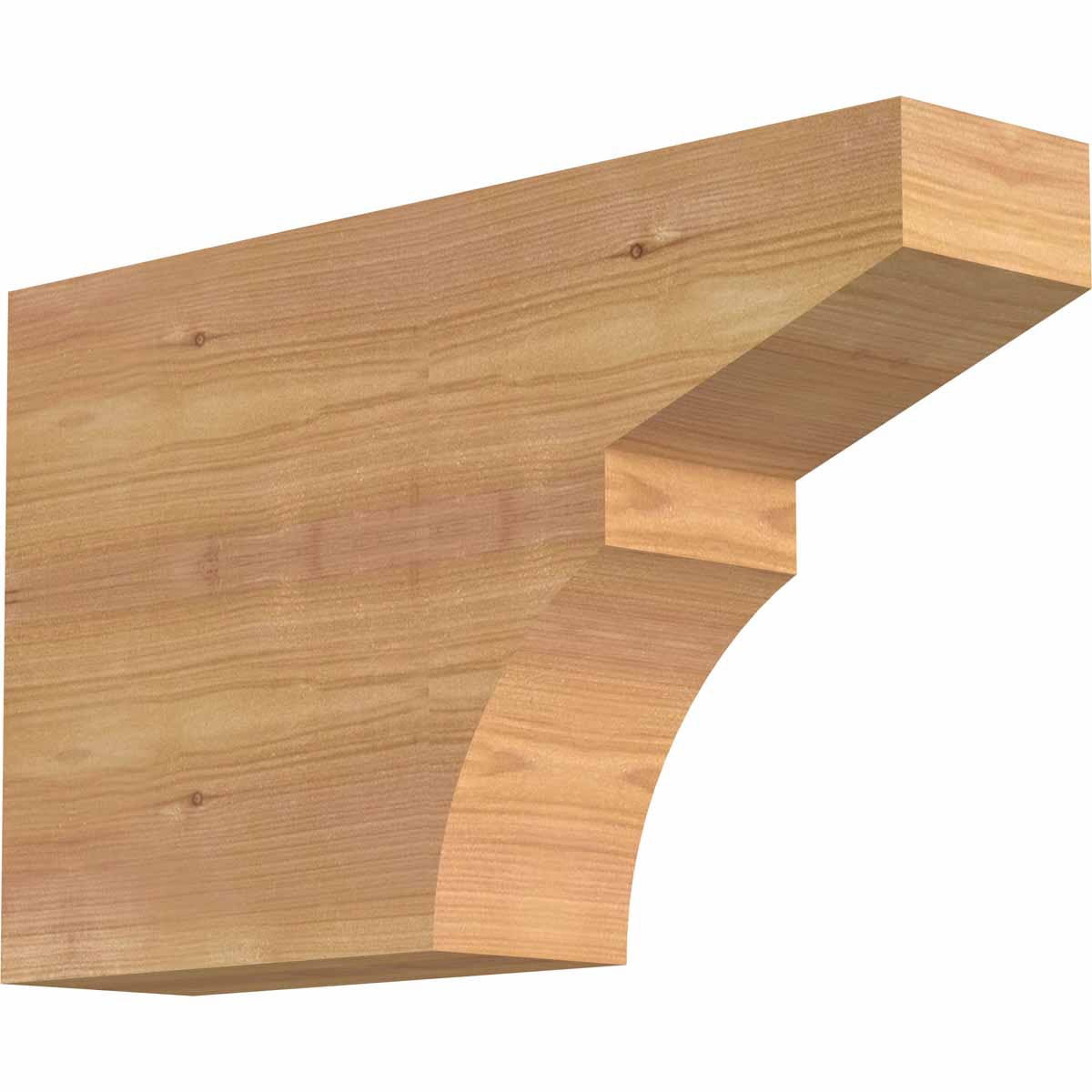 3 1/2"W x 10"H x 16"L Monterey Smooth Rafter Tail, Western Red Cedar ...