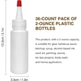 36-Pack 2oz Squeeze Bottles w/Red Tip Caps for Condiments, Icing ...