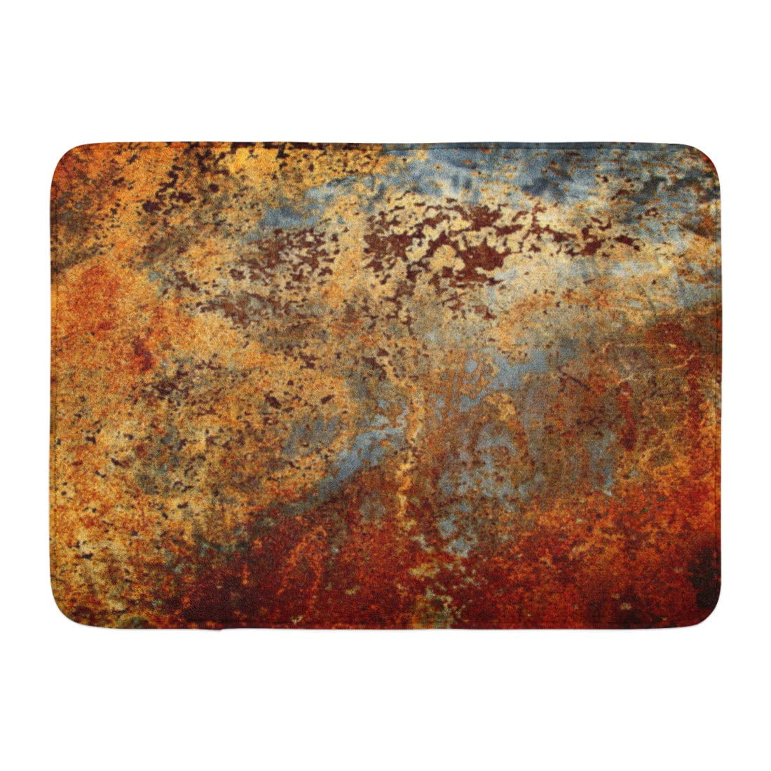 SIDONKU Brown Rust Colorful Metal Rusty Steel Iron Wall Doormat Floor ...