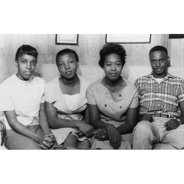 Us Civil Rights. From Left High School Students Elsie Robinson History ...