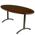 Iceberg ARC Oval Table, 36"x72", Graphite Top/Silver Legs - Walmart.com