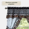 Mason Jars Cottage Style Kitchen Curtain Set, 36in Length, Window ...