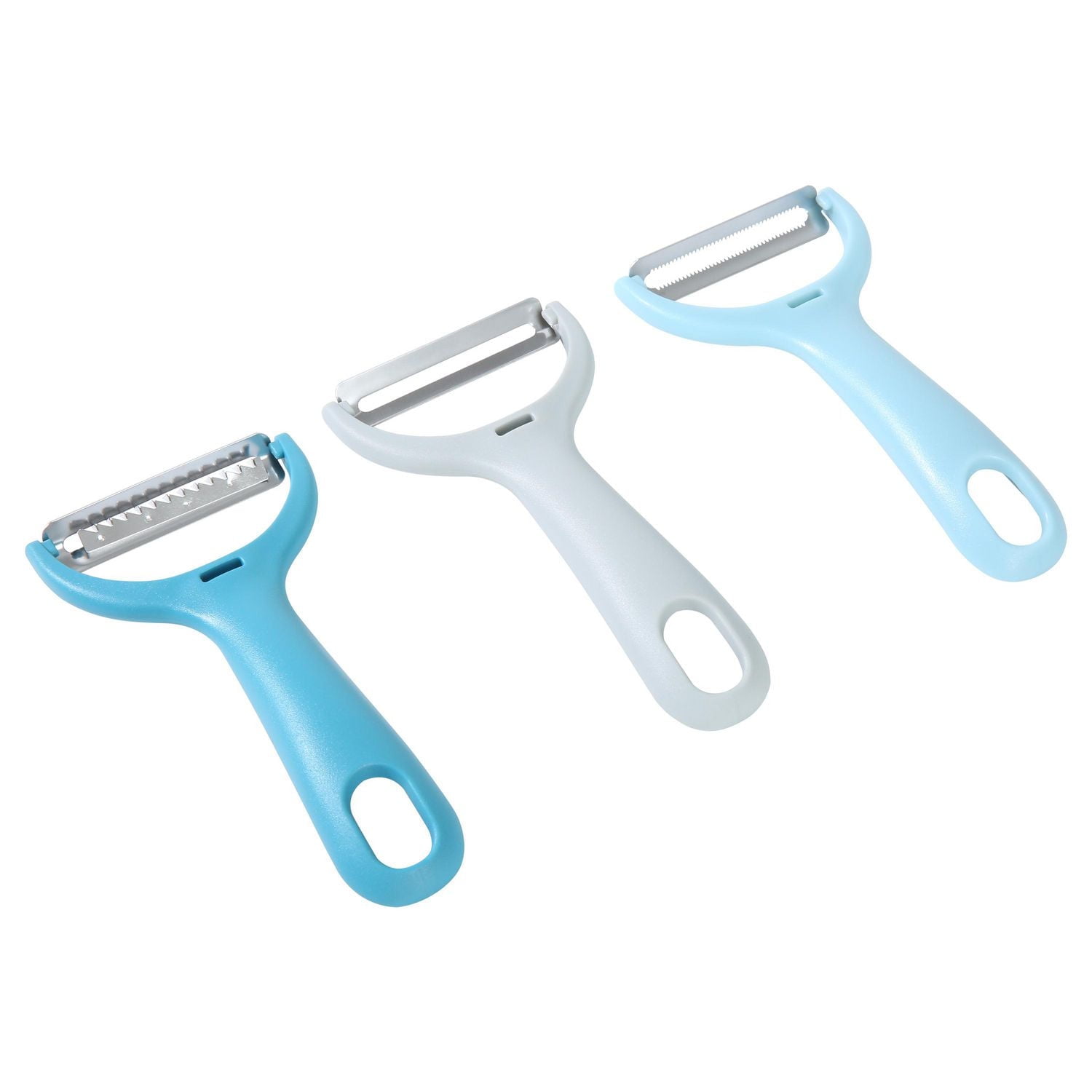 Mainstays 3-Piece Peeler Set with Serrated, Straight, and Julienne ...
