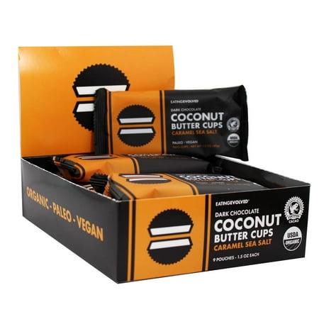 Evolved - Coconut Butter Cups Dark Chocolate Caramel & Sea Salt - 9 ...