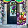 Newhomestyle Welcome Mardi Gras Decorative Garden Flag, Crawfish Mask ...