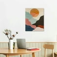 Acheng Abstract Boho Wall Art Minimalist Mid-Century Boho Decor Orange ...