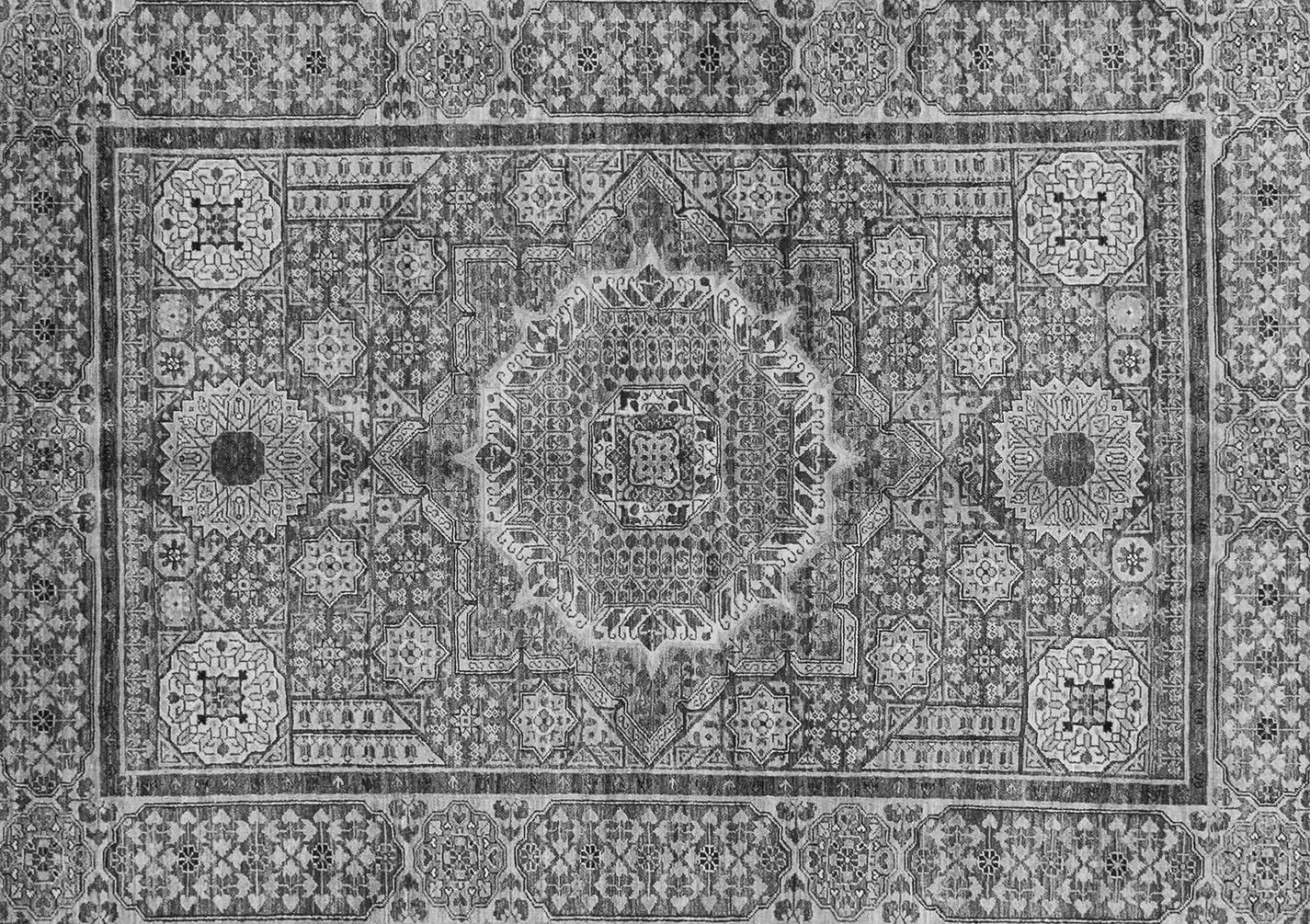 Ahgly Company Machine Washable Indoor Rectangle Abstract Gray Modern ...