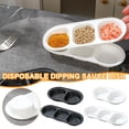 2 Compartment Sauce Dish, PP Plastic Divided Dipping Plate for BBQ, Hot ...