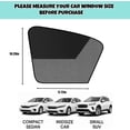 Car Window Shades, 2 Pack Magnetic Half Blackout & Half See-Through Car ...