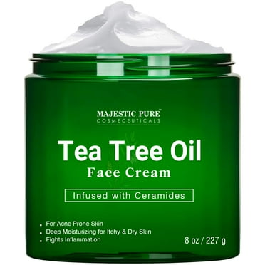 Tea Tree Oil Face Cream - Non-Greasy Moisturizer for Oily, Acne Prone ...