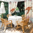 Brown Sea Turtles Outdoor Curtains for Patio, Summer Ocean Red Marine ...